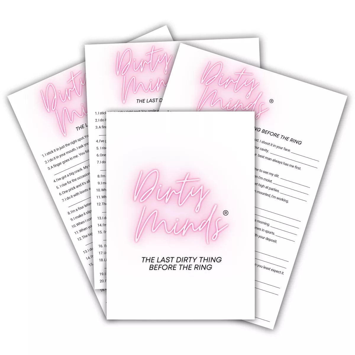 TDC Games Dirty Minds Bachelorette Party Games for Adults, Bridal Show ...
